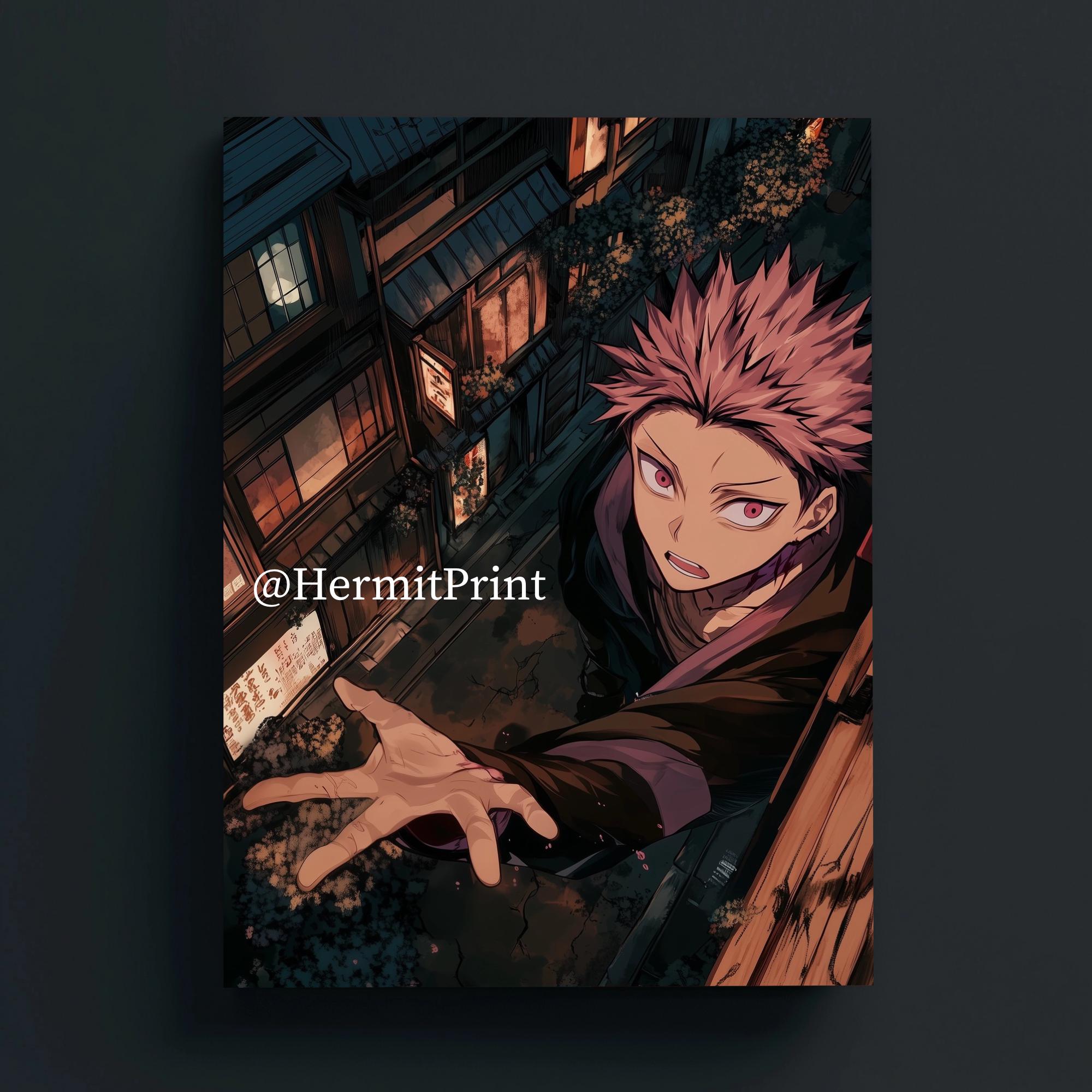 Jujutsu Kaisen Sukuna Art Print — Anime Night Alley Wall Decor ...