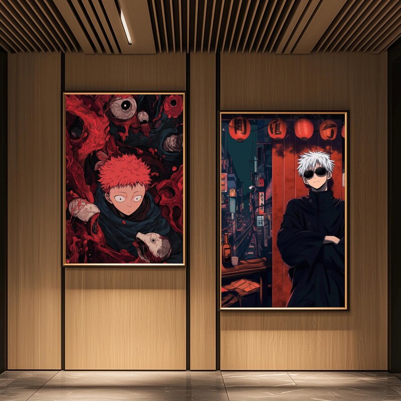 Satoru Gojo Tokyo Night Art Print — Jujutsu Kaisen Poster — Japanese ...