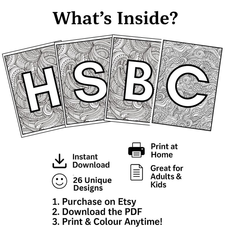 Alphabet Coloring Pages, Relaxing Mandalas (printable PDF) - Etsy Australia