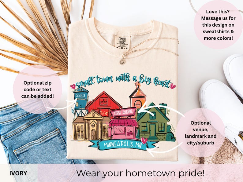 Custom Zip Code Shirt, Comfort Colors® Personalized City & State Tee ...