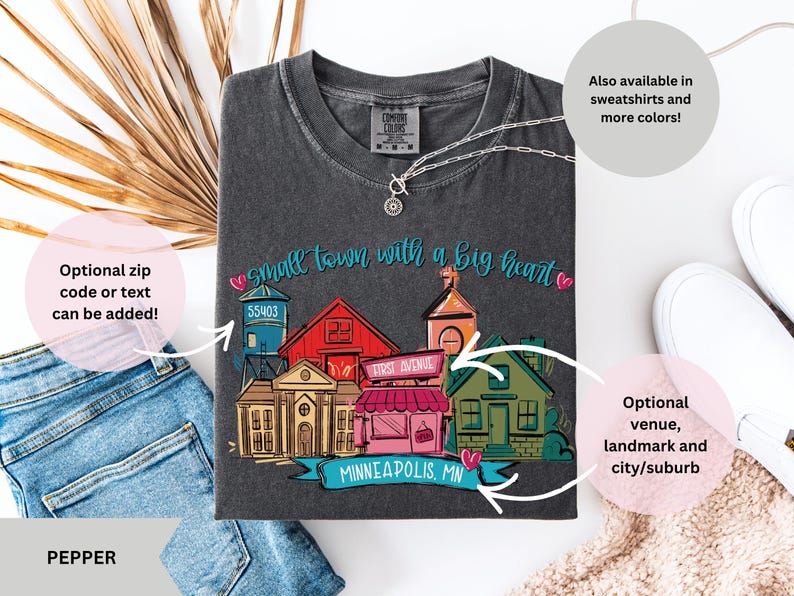 Custom Zip Code Shirt, Comfort Colors® Personalized City & State Tee ...