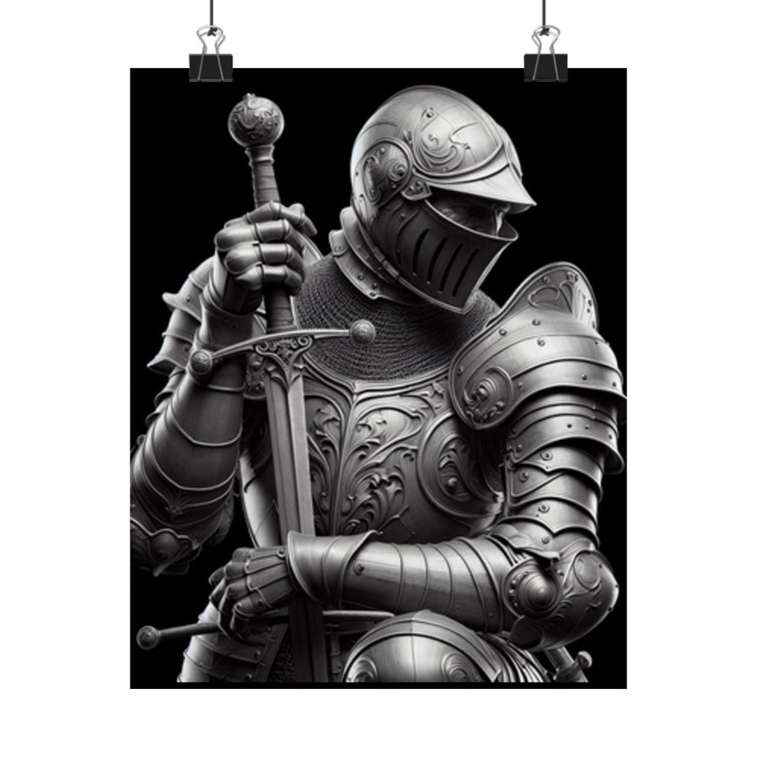 Gladiator Portrait Matte Vertical Poster, Wall Art Decor Print, Roman ...