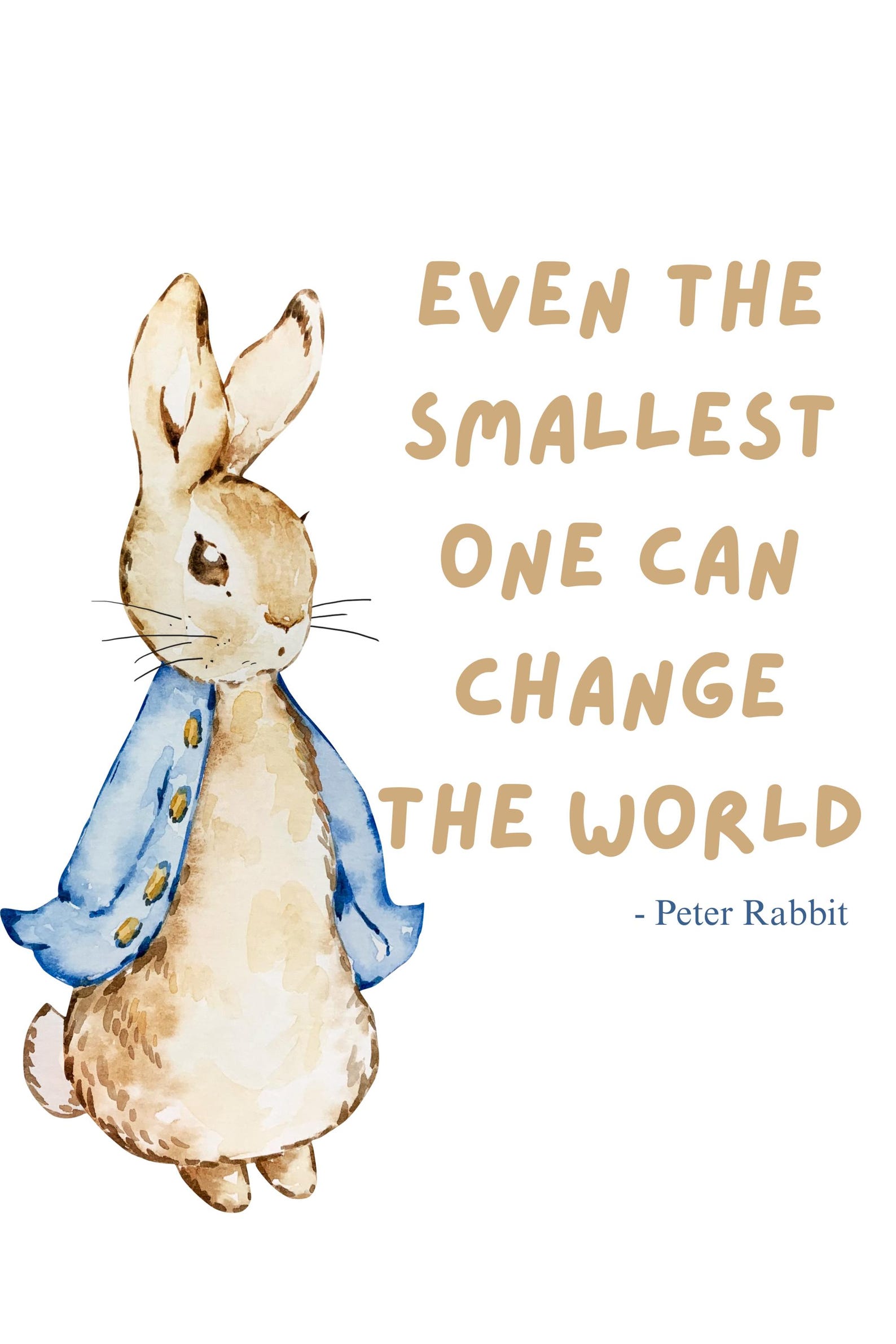 Peter Rabbit Quote Printable Wall Art, Peter Rabbit Wall Art, Nursery ...