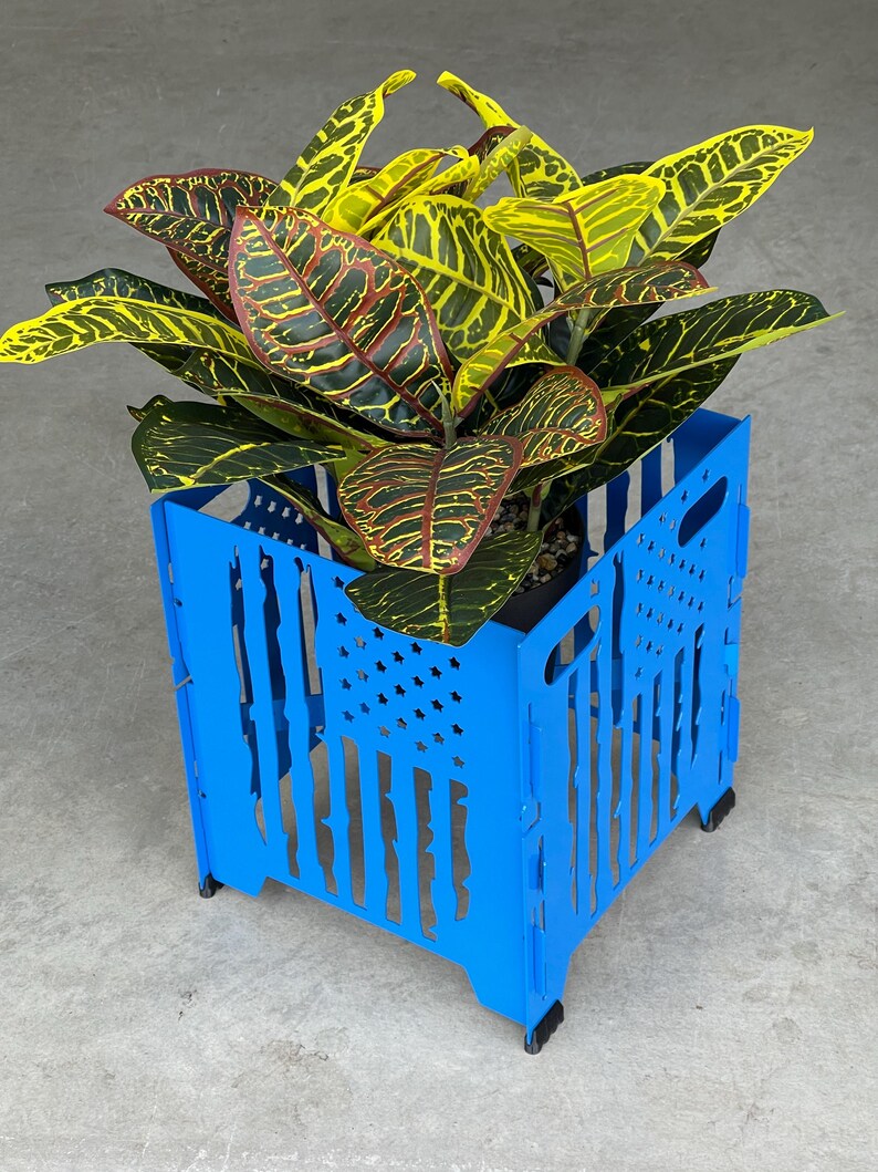 Collapsible Metal Plant Stand: Indoor Outdoor Flower Pot Holder - Etsy