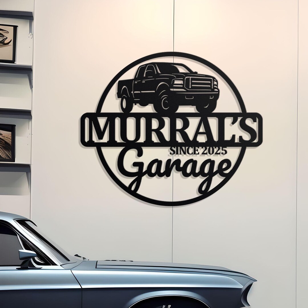 Personalized Metal Garage Sign | Mechanic Workshop Decor | Dad’s Gift ...