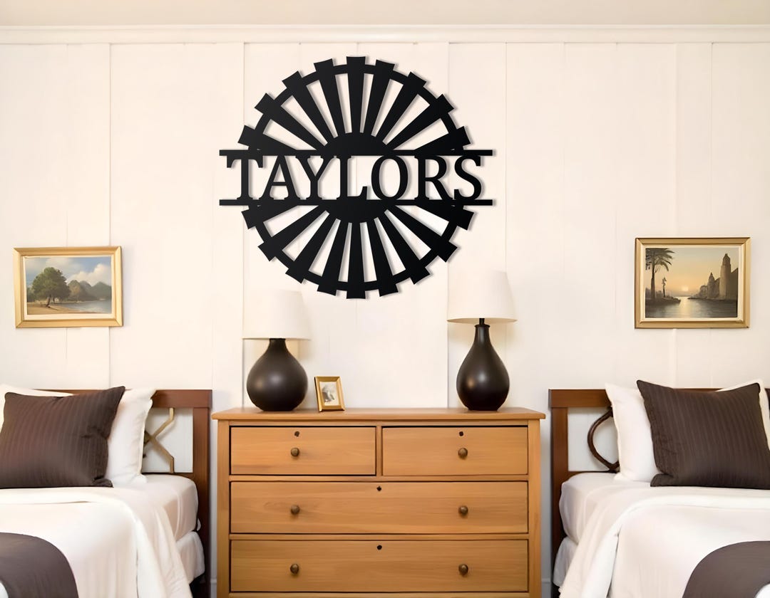 Custom Windmill Hanging Sign | Personalized Farm Signs | Metal Family ...