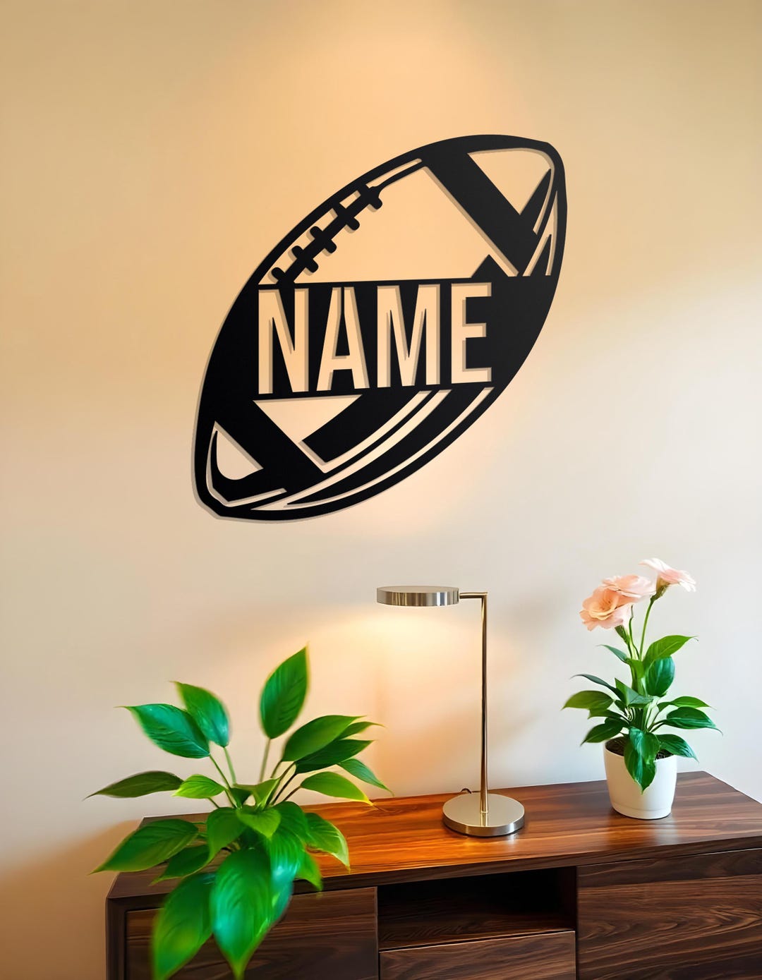 Custom USA Football Metal Wall Art | Personalized Football Sign | Gift ...