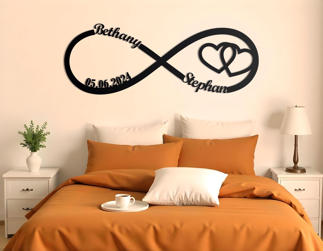 Custom Infinity Metal Sign Wedding Gift | Personalized Wedding Gift ...