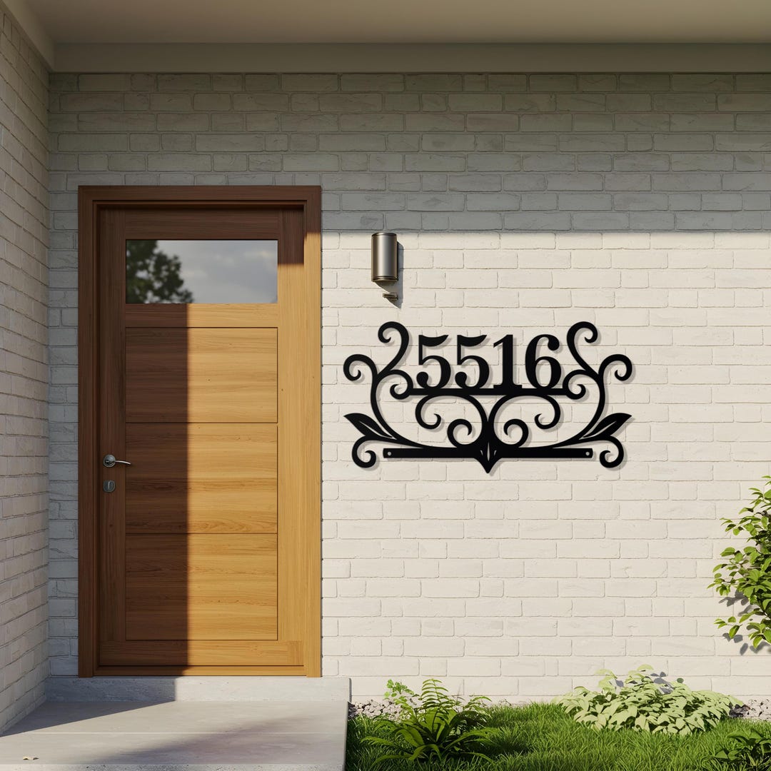 Metal Number Sign | House Address Sign | Custom Address Decor | Home ...