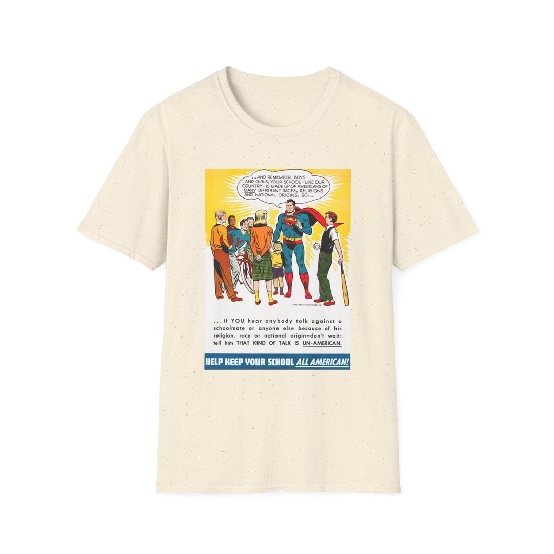 Superman Superhero School Spirit T-shirt, Unisex Softstyle Tee, Gift ...
