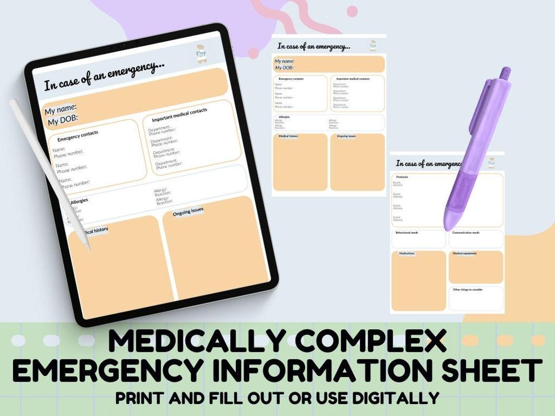 Digital in Case of Emergency Document for Medically Complex Individuals ...
