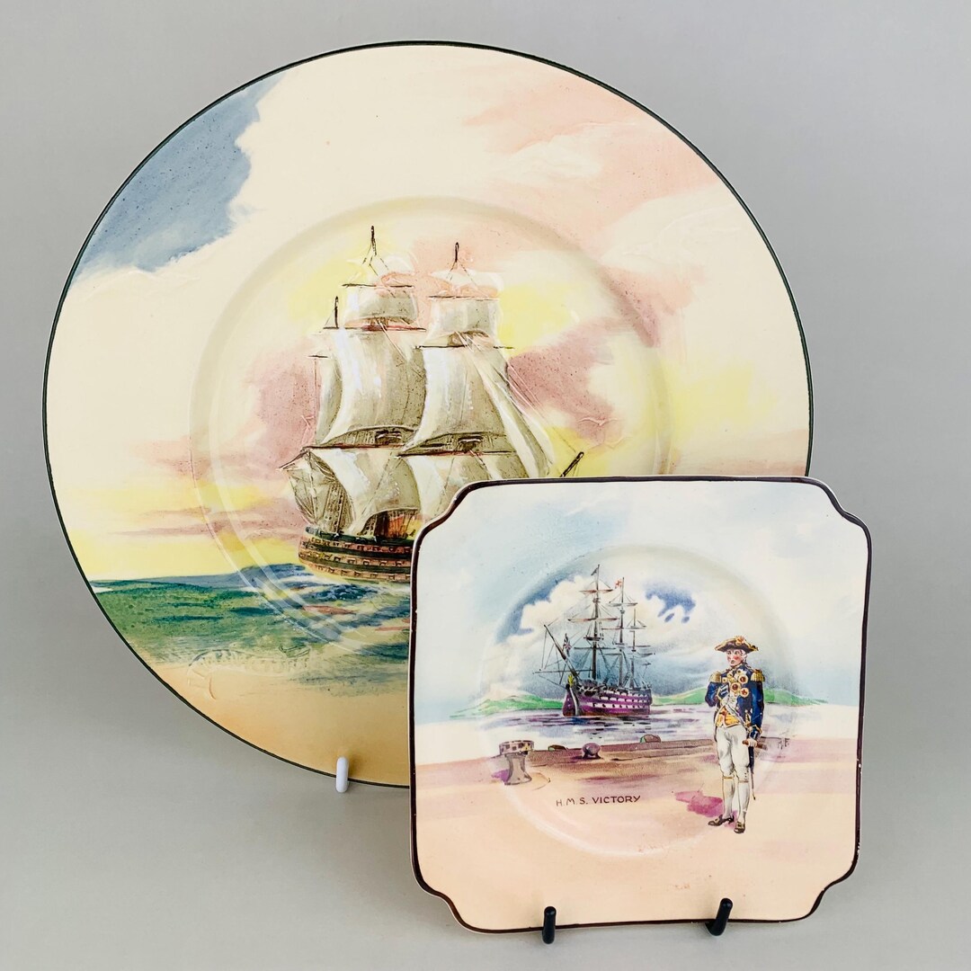 Set of Two Vtg Royal Doulton HMS Victory Plates Series Ware D5940 ...