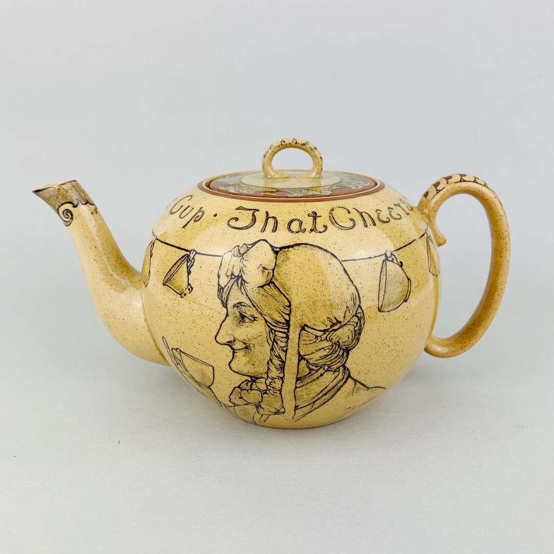Antique Royal Doulton Teatime Sayings Series Ware Teapot Whieldon D2667 ...