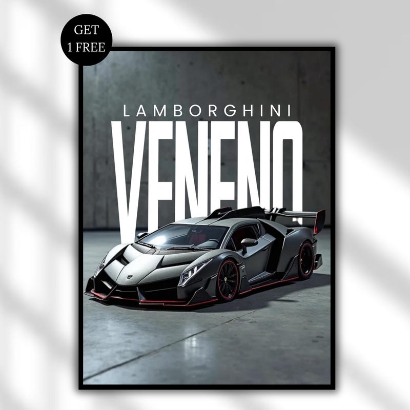 Wall Poster Lamborghini - Etsy