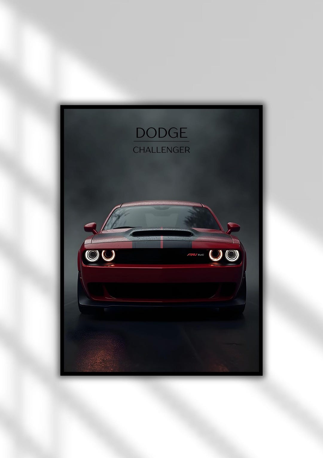 Dodge Challenger Wall Art Print | Muscle Car Poster | American Classic ...