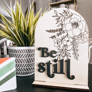 BOHO Sign Be Still Sign Christian Sign Scripture Sign Floral Sign - Etsy