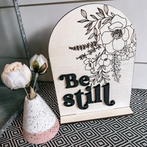 BOHO Sign Be Still Sign Christian Sign Scripture Sign Floral Sign - Etsy