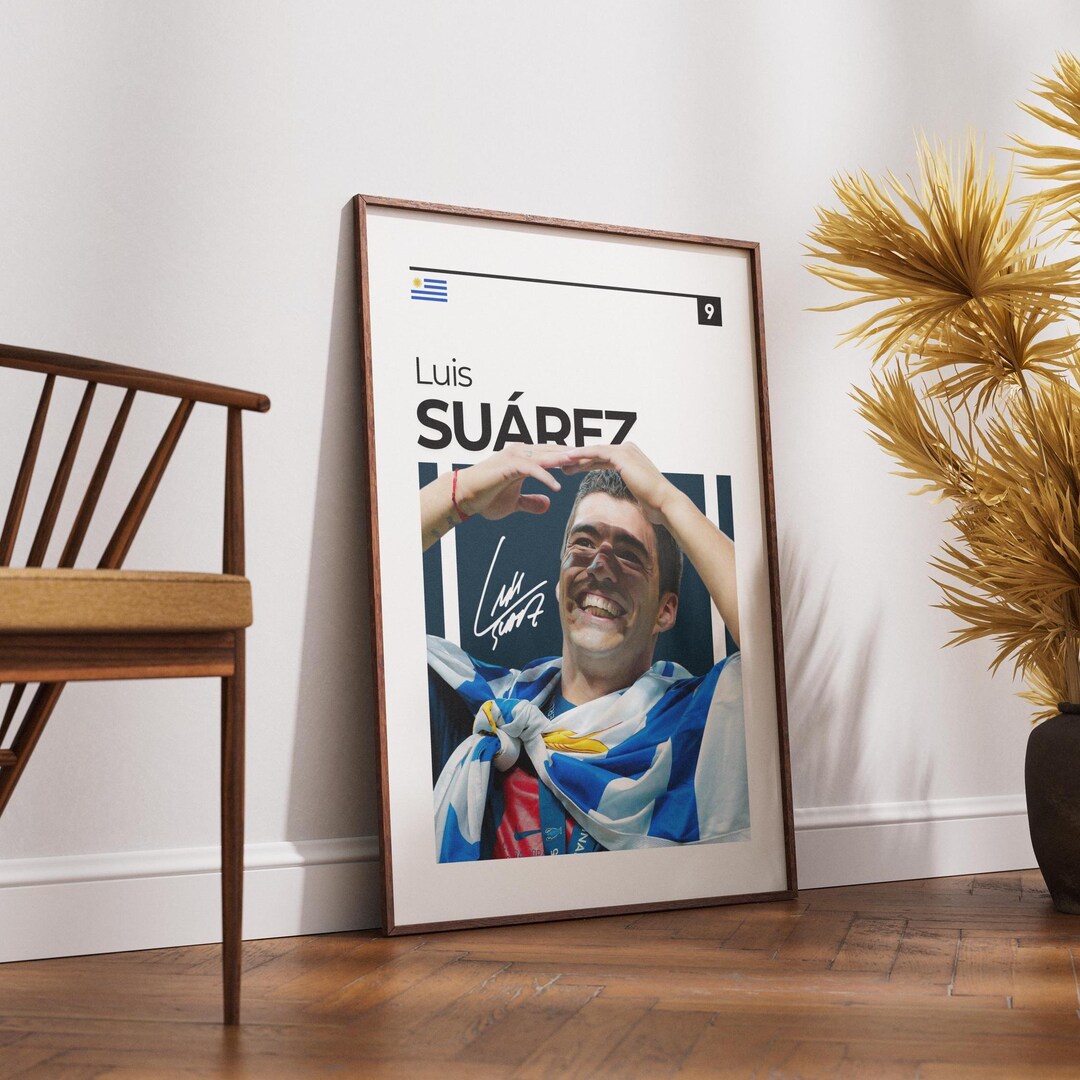 Luis Suarez Poster, Soccer Star Print, Football Decor, Sports ...