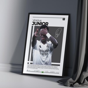 Vinicius Junior Poster | Vinicius Junior Real Madrid Poster, Vinicius ...