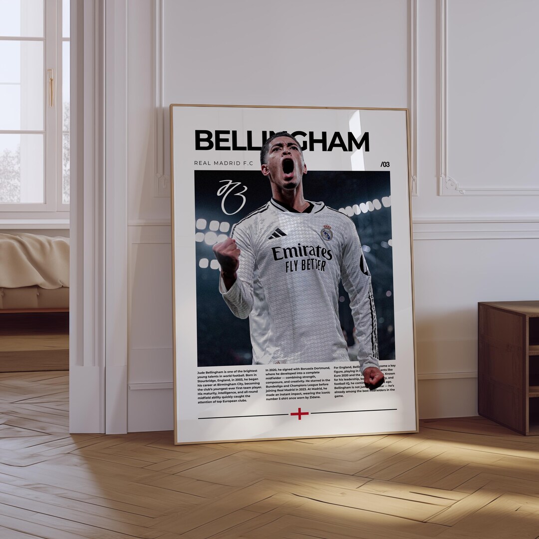 Jude Bellingham Poster Soccer Poster, Football Poster, Bellingham ...