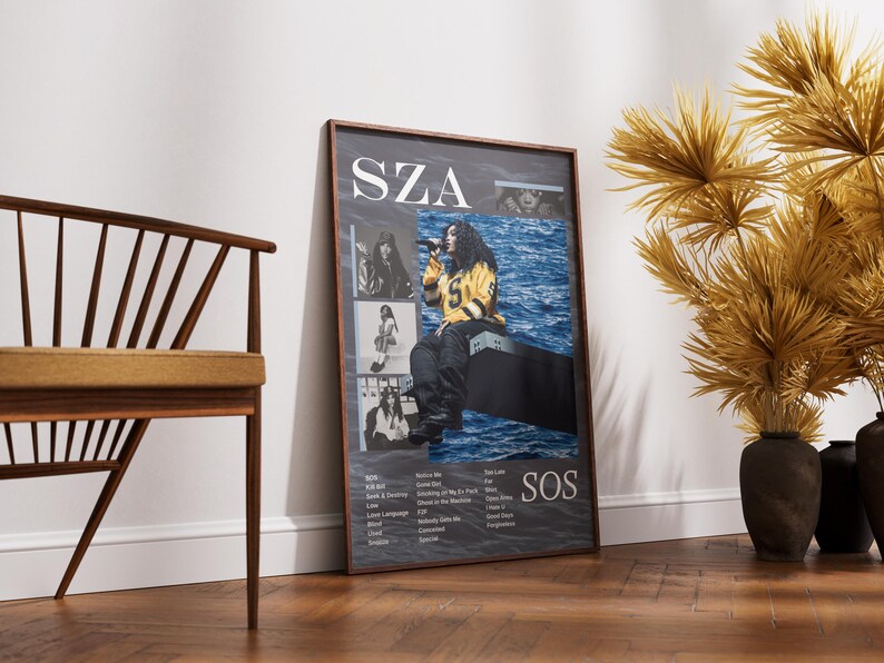 SZA Poster - SOS Poster - Album Cover Poster - Sza Wall Art - Sos Album ...