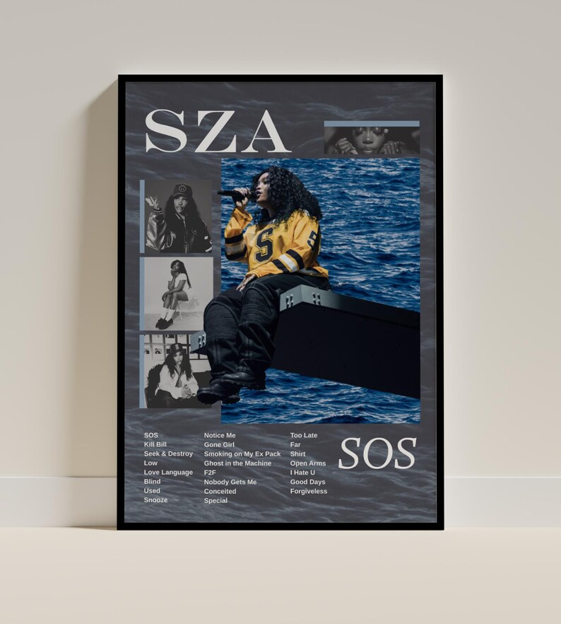 SZA Poster - SOS Poster - Album Cover Poster - Sza Wall Art - Sos Album ...