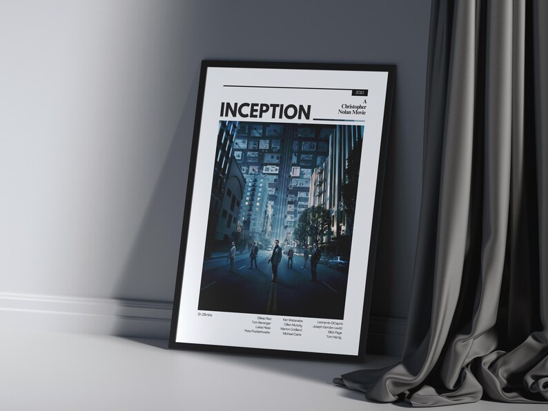 Inception Movie Poster - Digital Download | Scifi Dream Heist Art ...