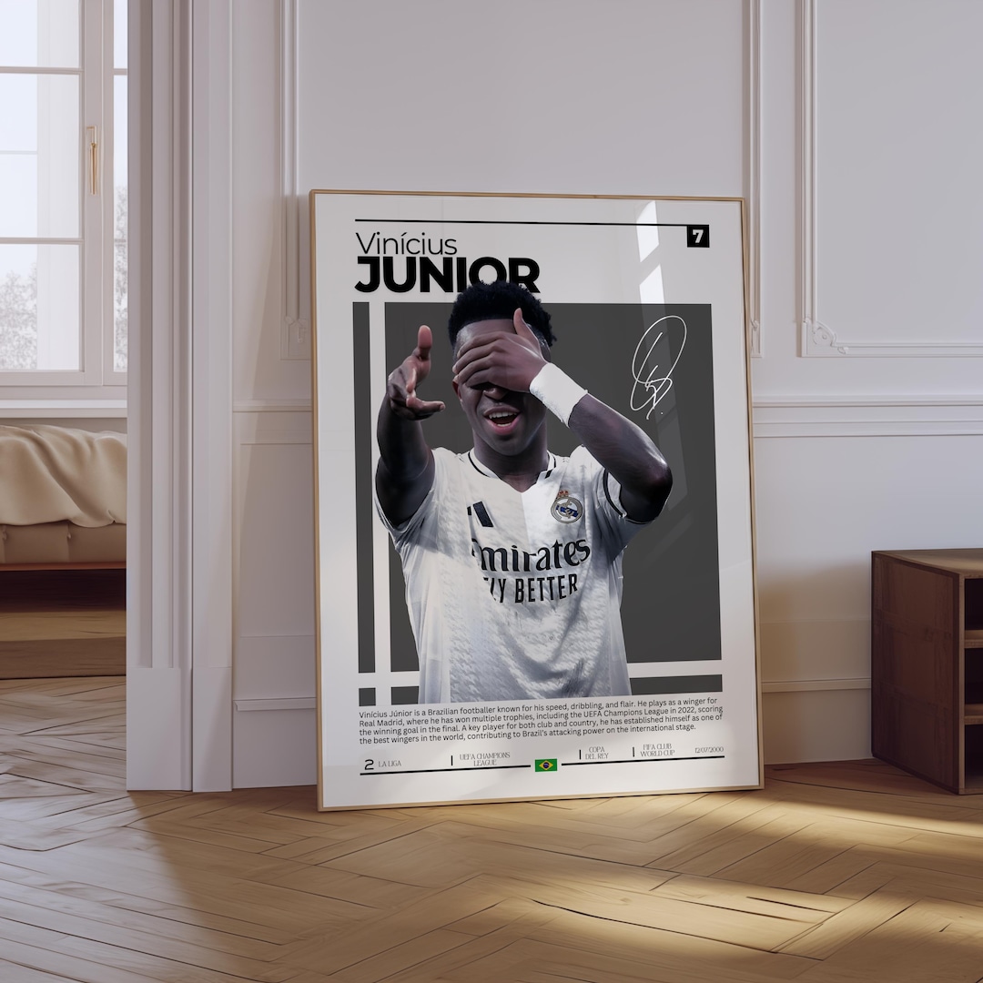 Vinicius Junior Poster | Vinicius Junior Real Madrid Poster, Vinicius ...