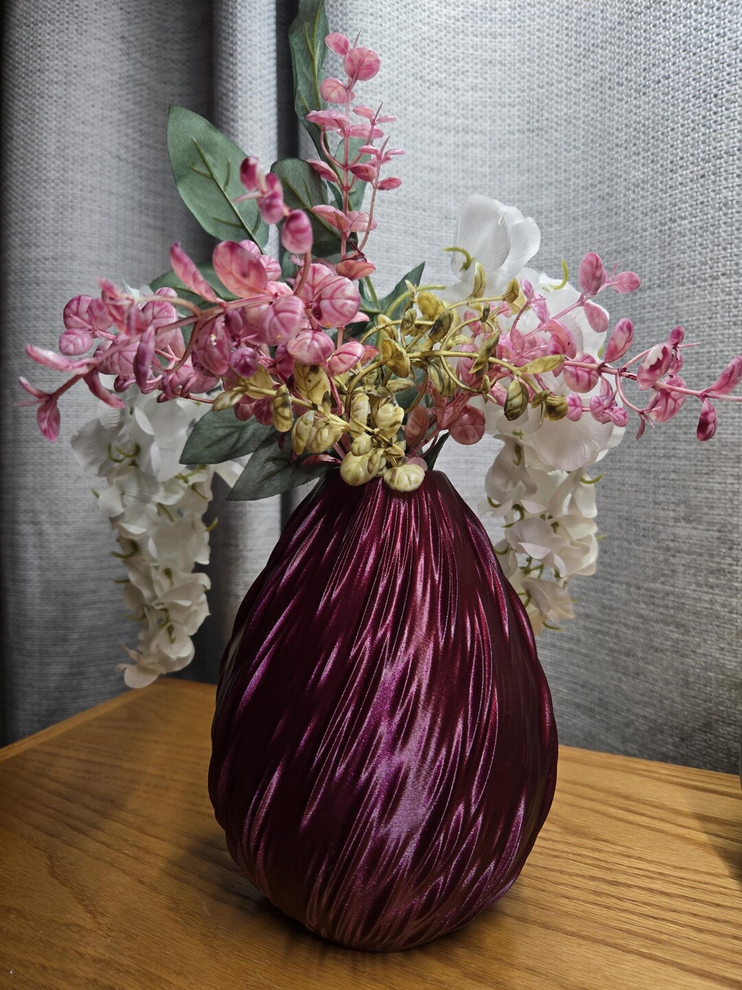 Rain Wave Flower Vase Abyssal Red - Etsy