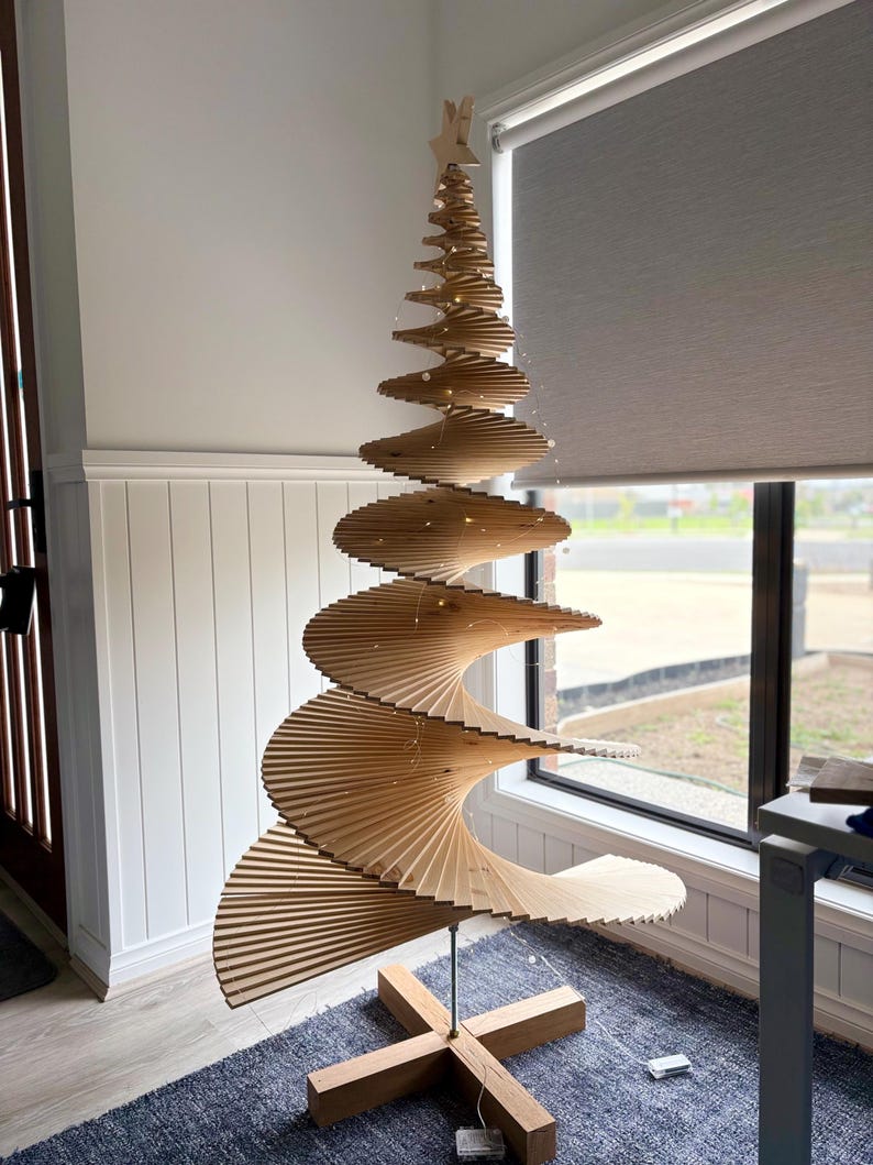 Spiral Wooden Christmas Tree 2.0 Meters - Etsy