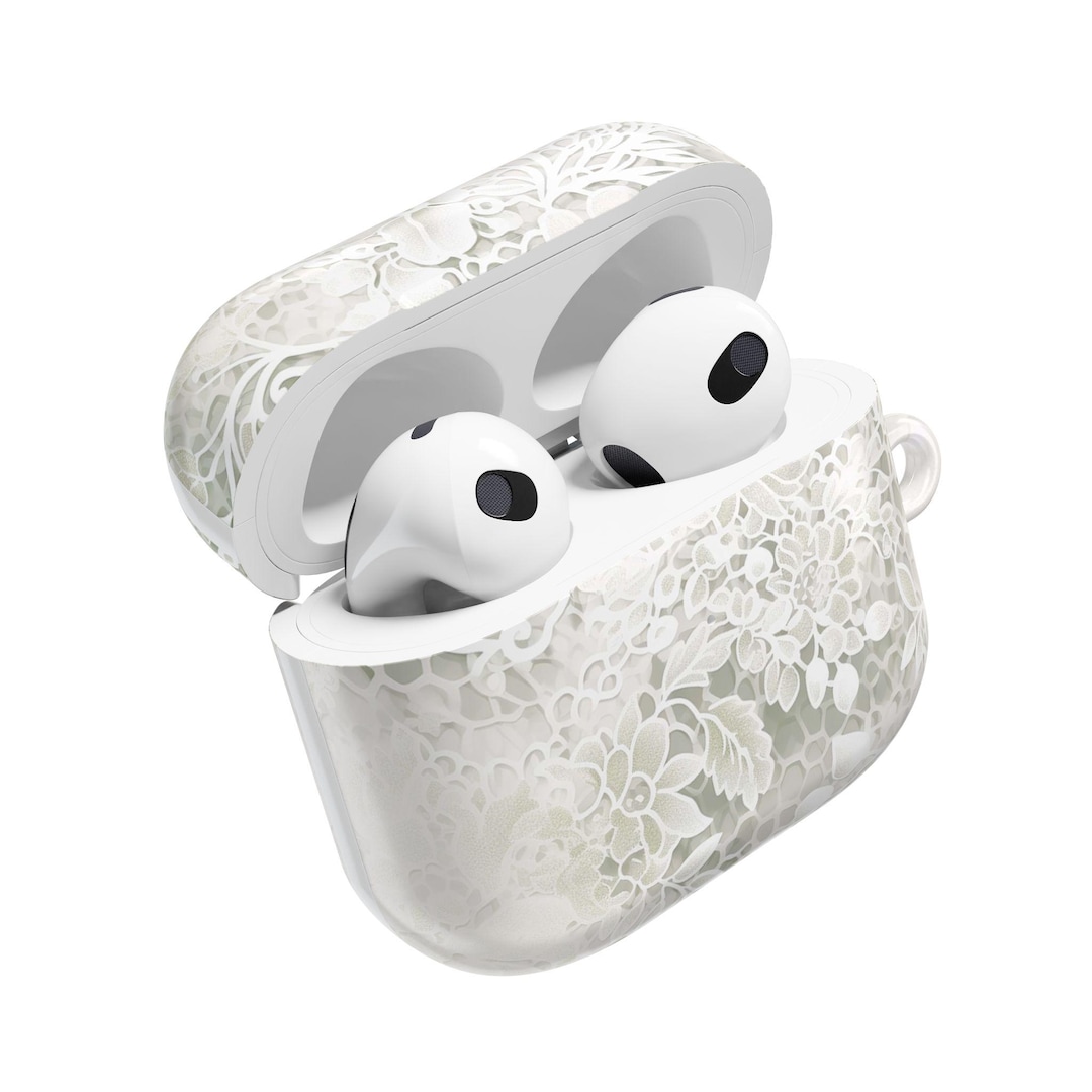 Airpods Case - White Lace - Airpods Pro Gen 1 - Airpods Pro Gen 2 ...