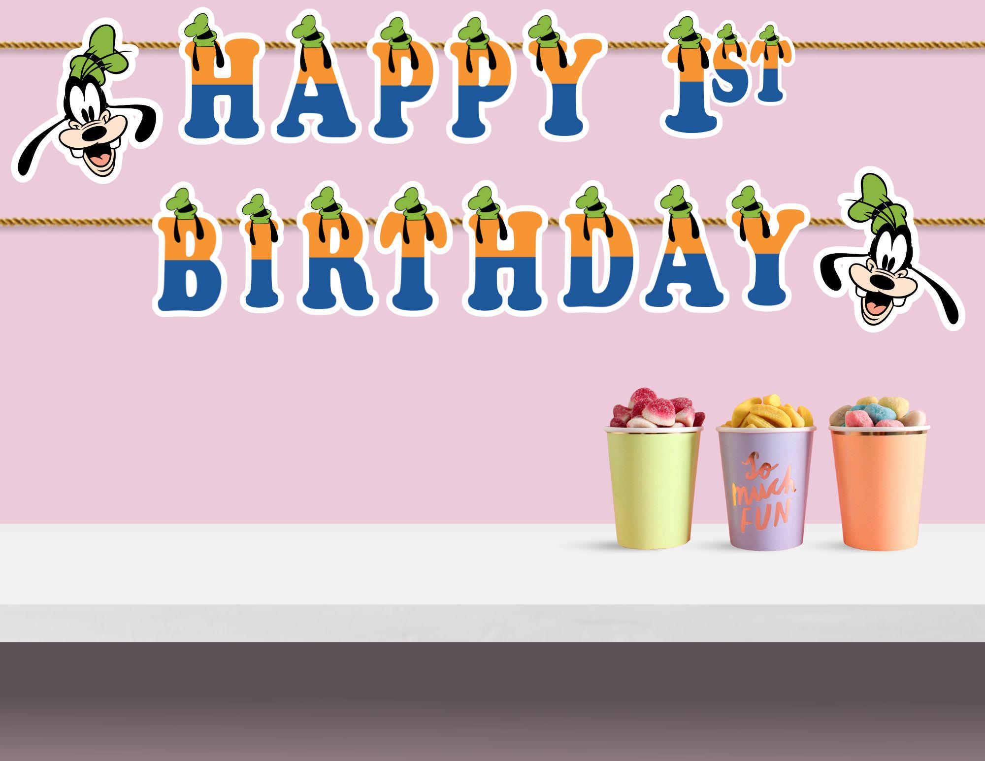 Goofy Banner Decoration, Dog Banner, Goofy Party Theme Decorations ...