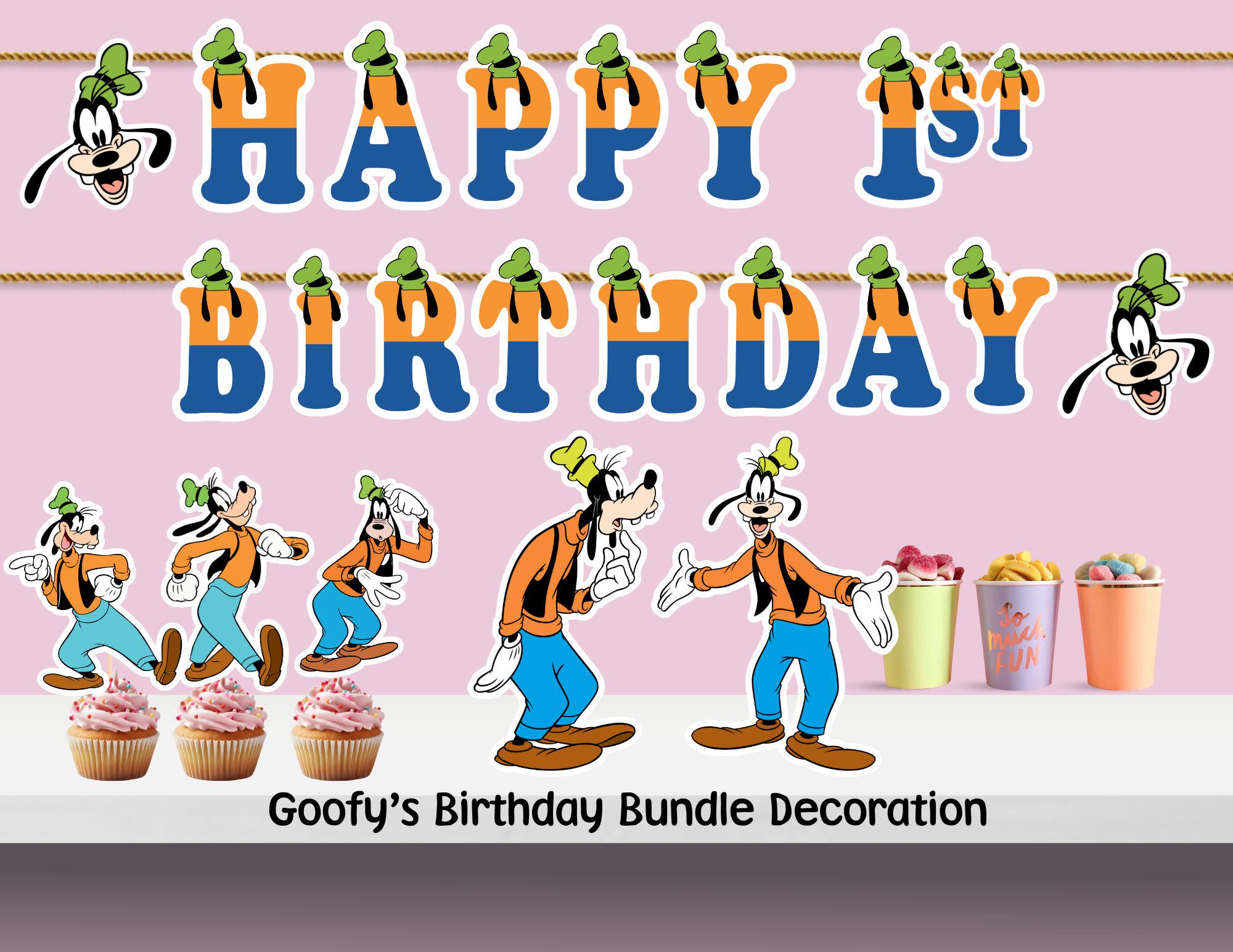 Goofy Banner Decoration, Dog Banner, Goofy Party Theme Decorations ...
