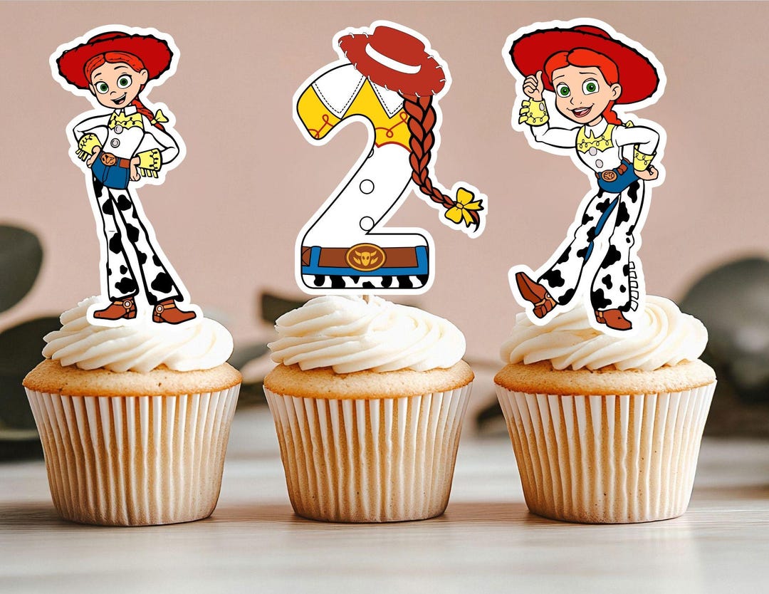 Jessie Cupcake Toppers, Custom Age Inspired Party Cupcake Toppers ...