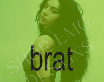 Charli XCX Brat Poster || Music Graphic Print || Green / Black - Etsy