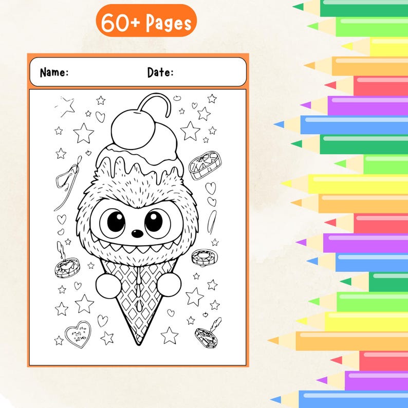 Labubu Lafufu Coloring Pages Bundle 64+ Cute Pages for Kids | PDF & PNG ...