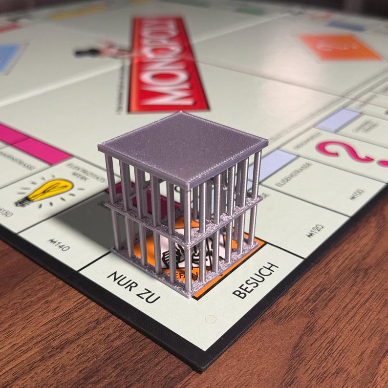 Monopoly Jail 3D Printed | Custom Prison for Board Games | Fit Original ...