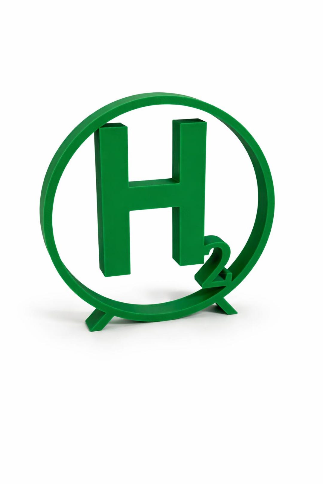 Green H2 Symbol | Green Hydrogen Decoration | Sustainability Gift | 3D ...