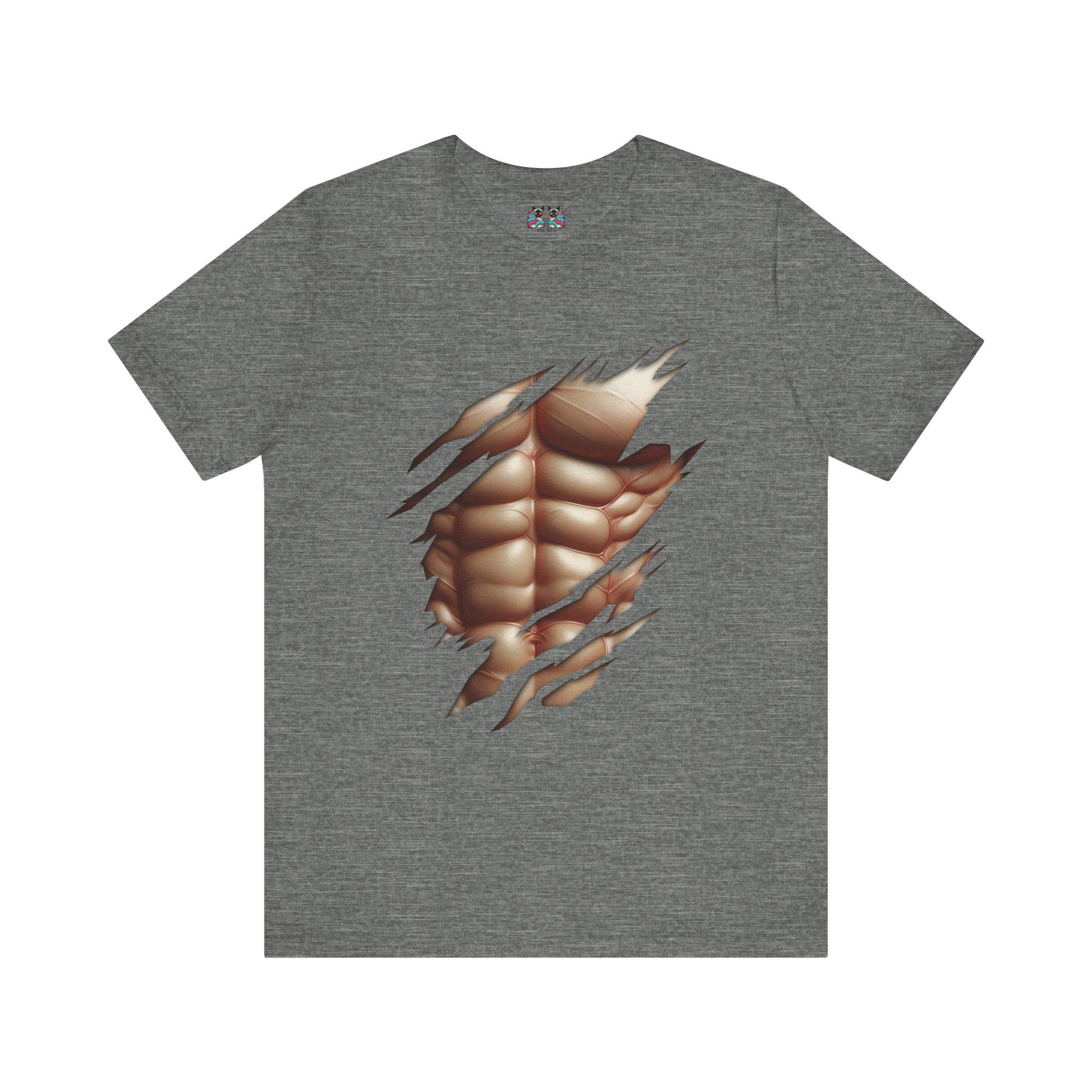 Fake Muscles Ripped Torn Chest - Six Pack Abs Workout T-shirt Unisex - Etsy