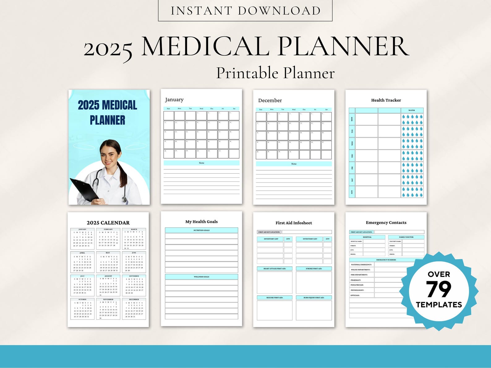 2025 Medical Planner: Health Management & Symptom Tracker (printable ...
