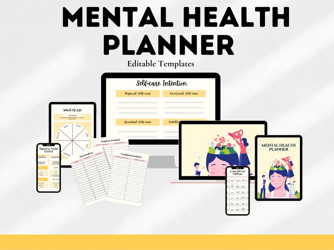 Mental Health Planner Printable | Self-care Journal | Mindfulness ...
