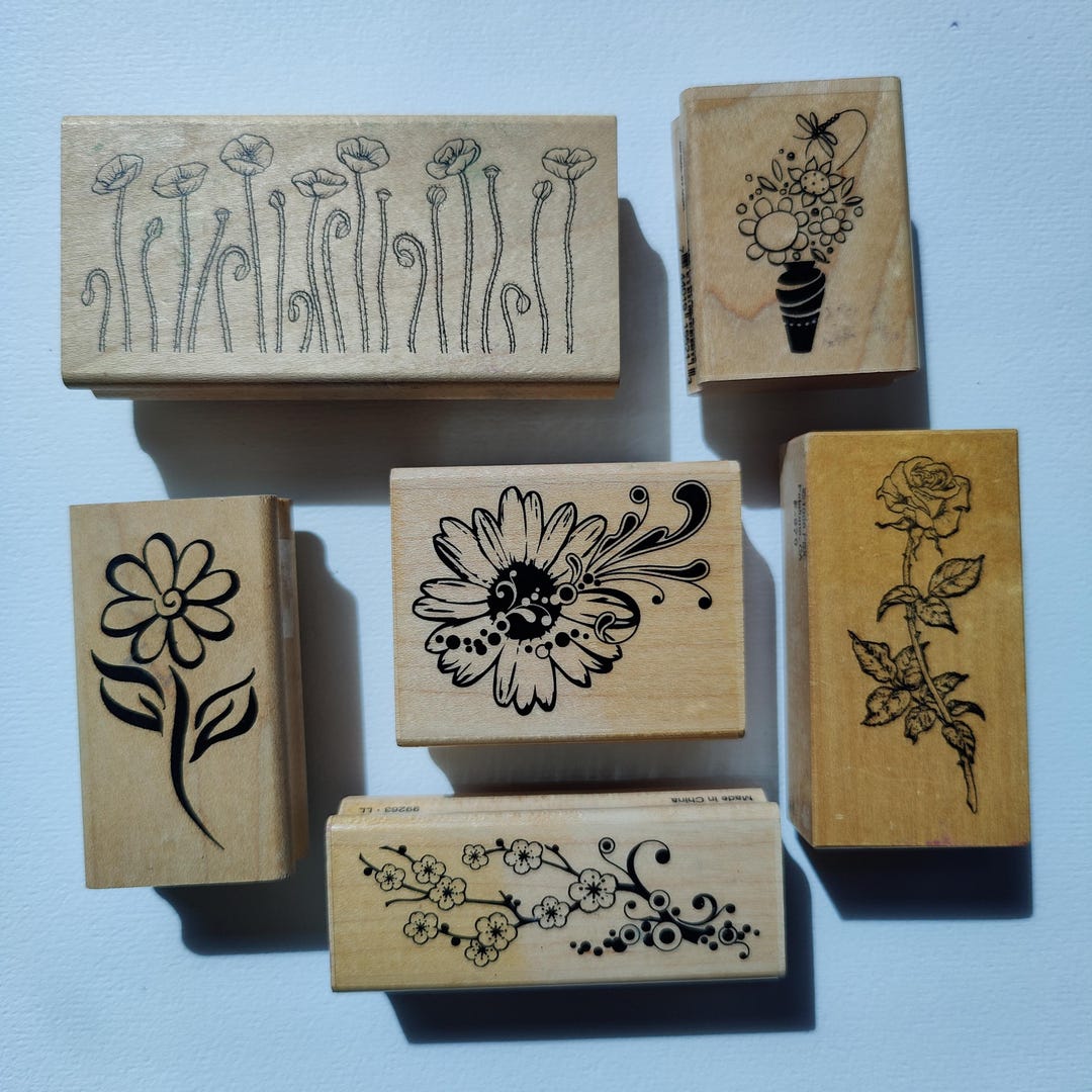 Flower Stamp Set - Etsy