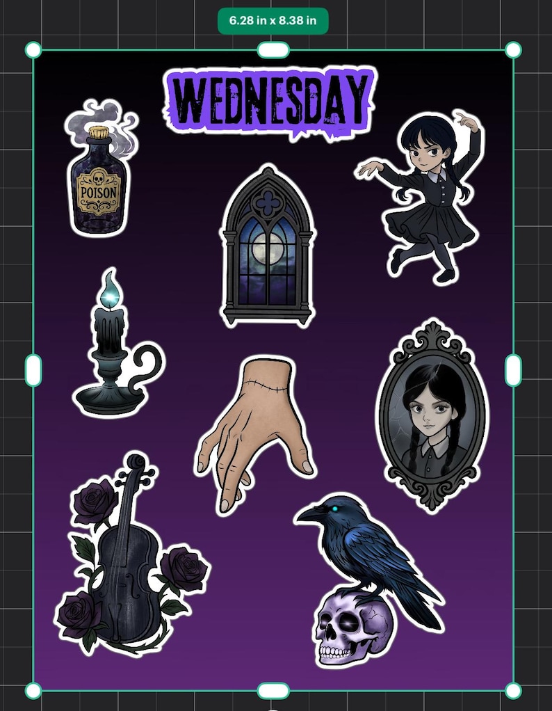 Goth Girl Sticker Sheet - Etsy