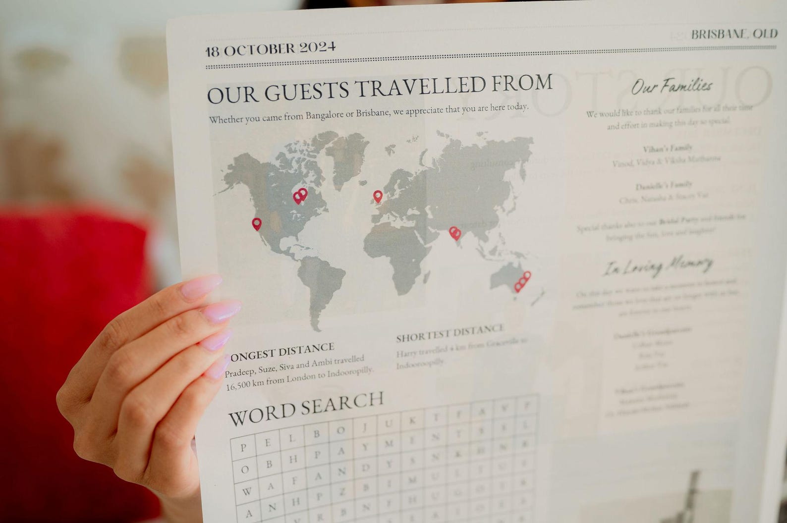 Indian Wedding Newspaper / Hindu Ceremony Program / Hindu Wedding ...