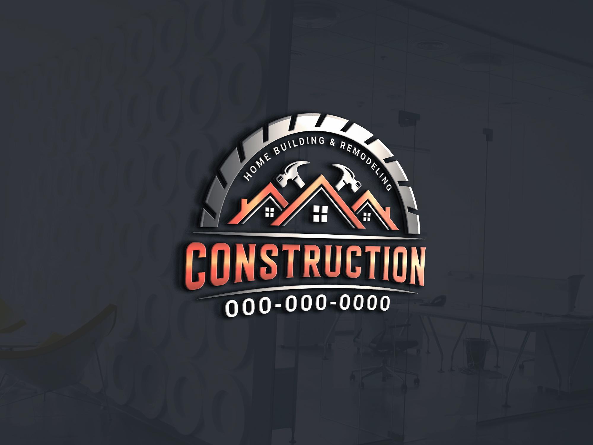 Custom Construction Company Logo Design: Modern Builder Branding - Etsy