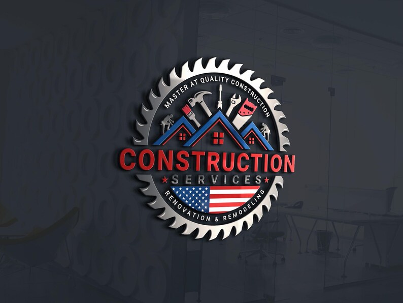 Custom Construction Logo Design: Professional Business Branding - Etsy