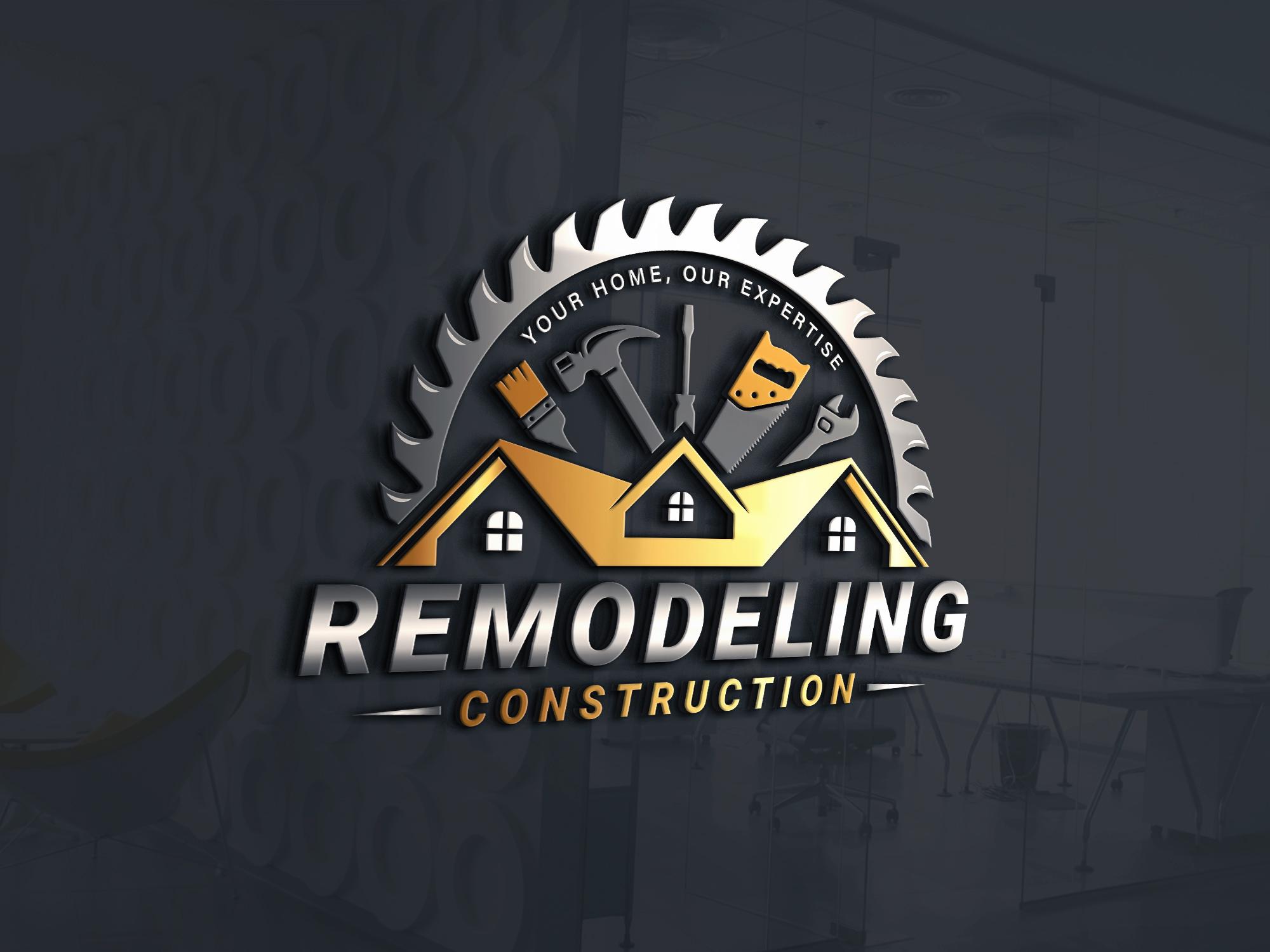 Home Remodelling Logo, House Renovation Logo, Repair Logo, Tools Logo ...