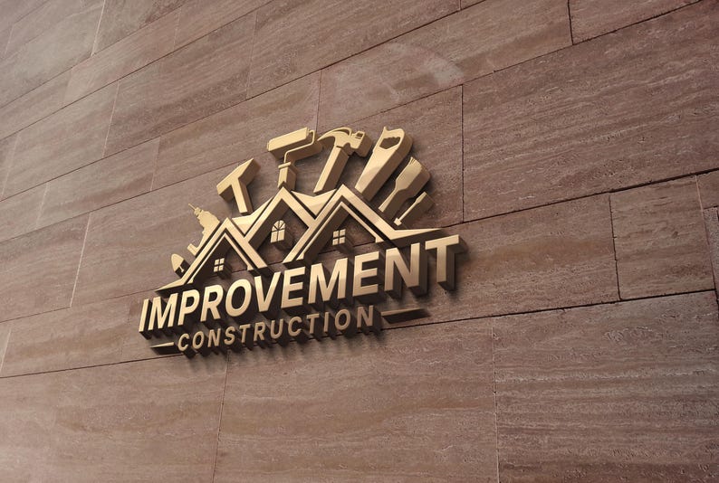 Custom Construction Business Logo Design, Home Improvement Branding - Etsy