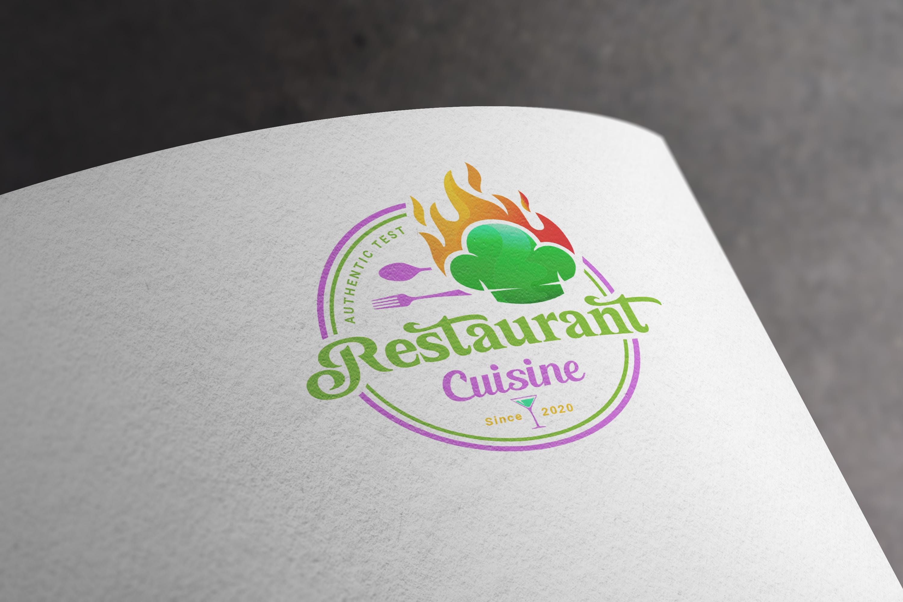 Modern Restaurant Cuisine Logo: 3D Food Service Design - Etsy