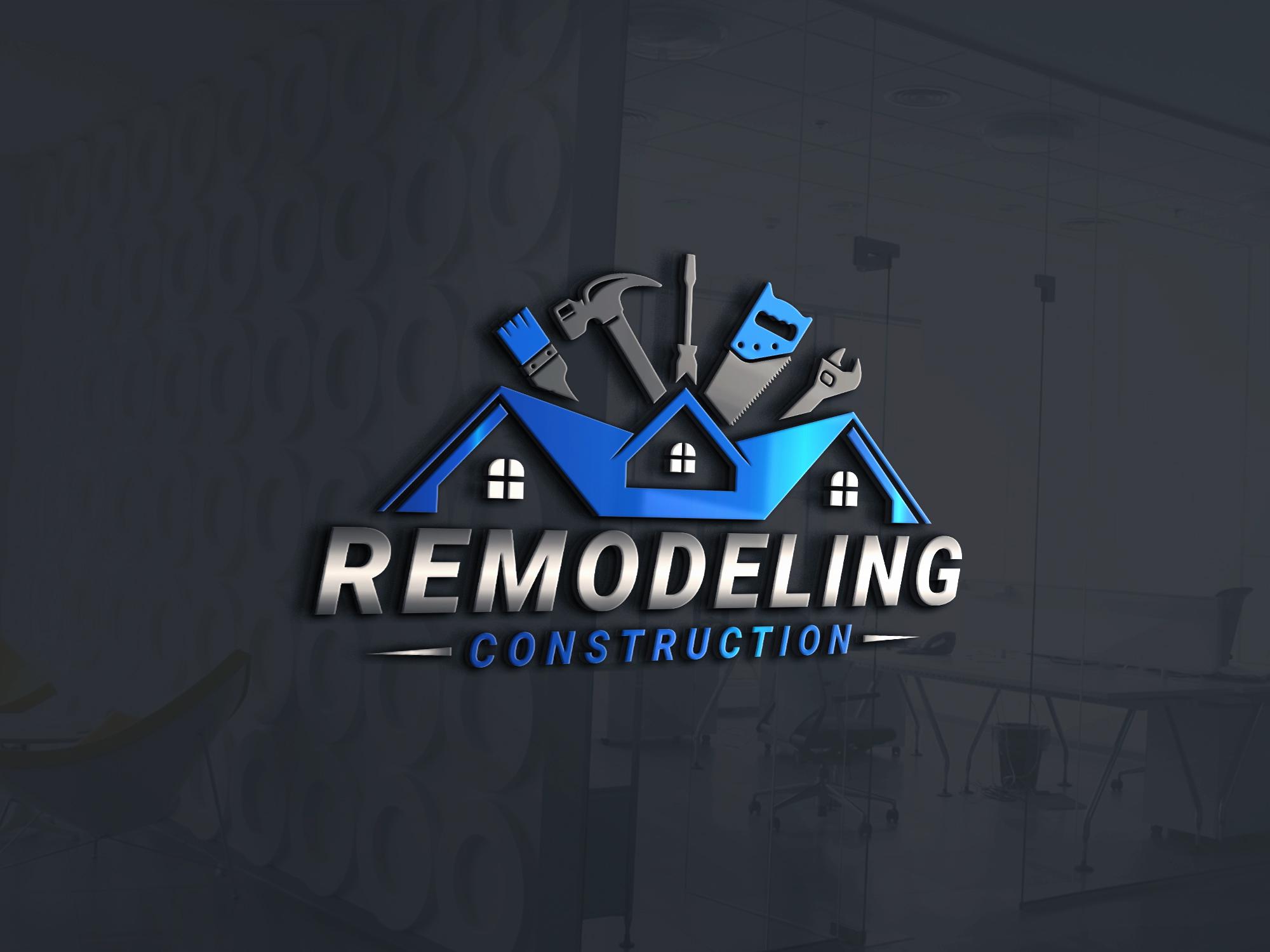 Custom Home Renovation & Construction Logo, Handyman Logo, Commercial ...